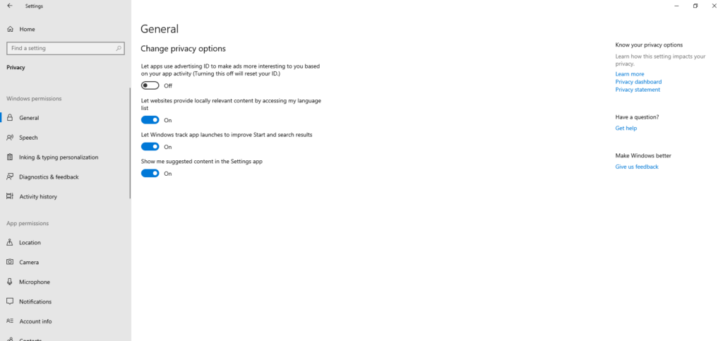 How to open privacy settings on Windows 10? – Cybersecurity Learning